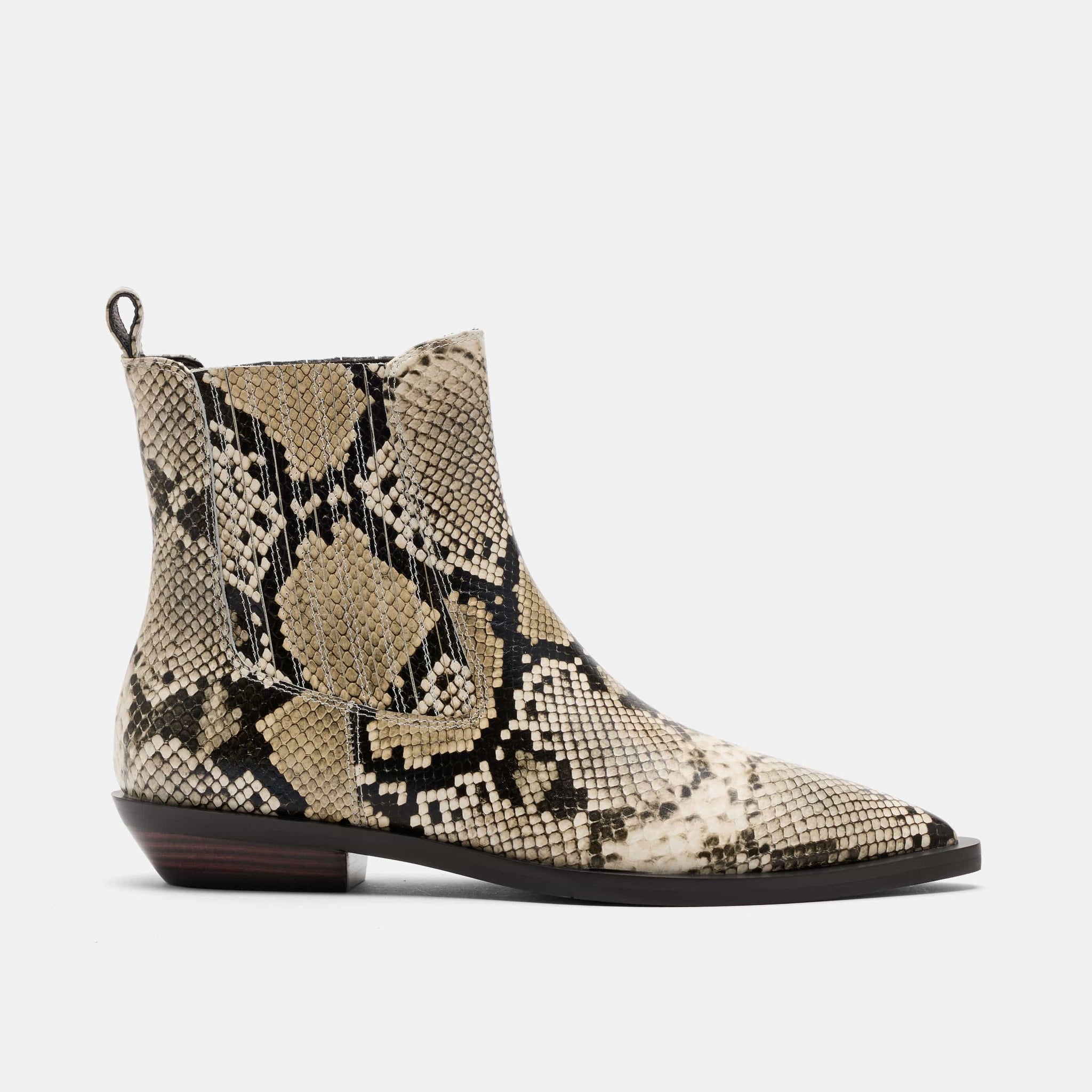 Savannah Natural Python Leather Ankle Boots