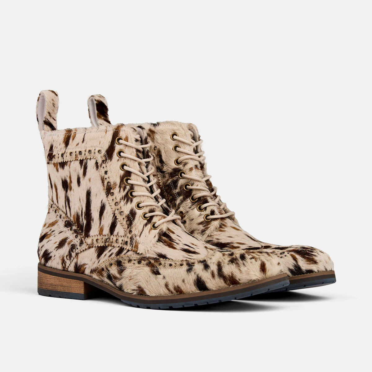 Belmont Appaloosa Wingtip Combat Boots - Marc Nolan