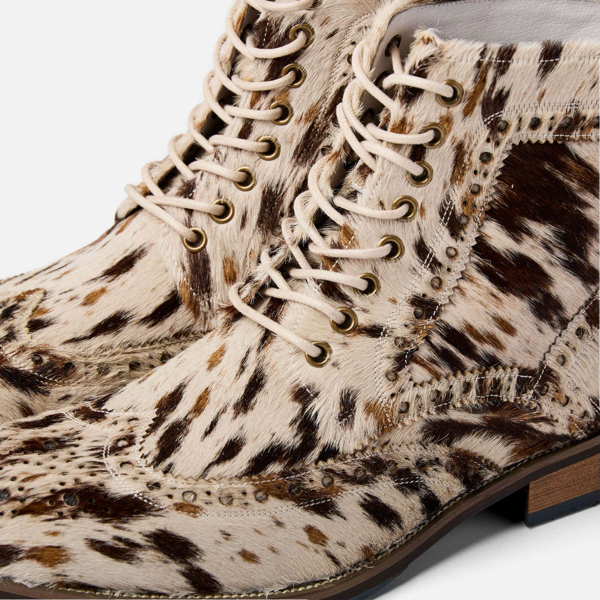 Belmont Appaloosa Wingtip Combat Boots - Marc Nolan