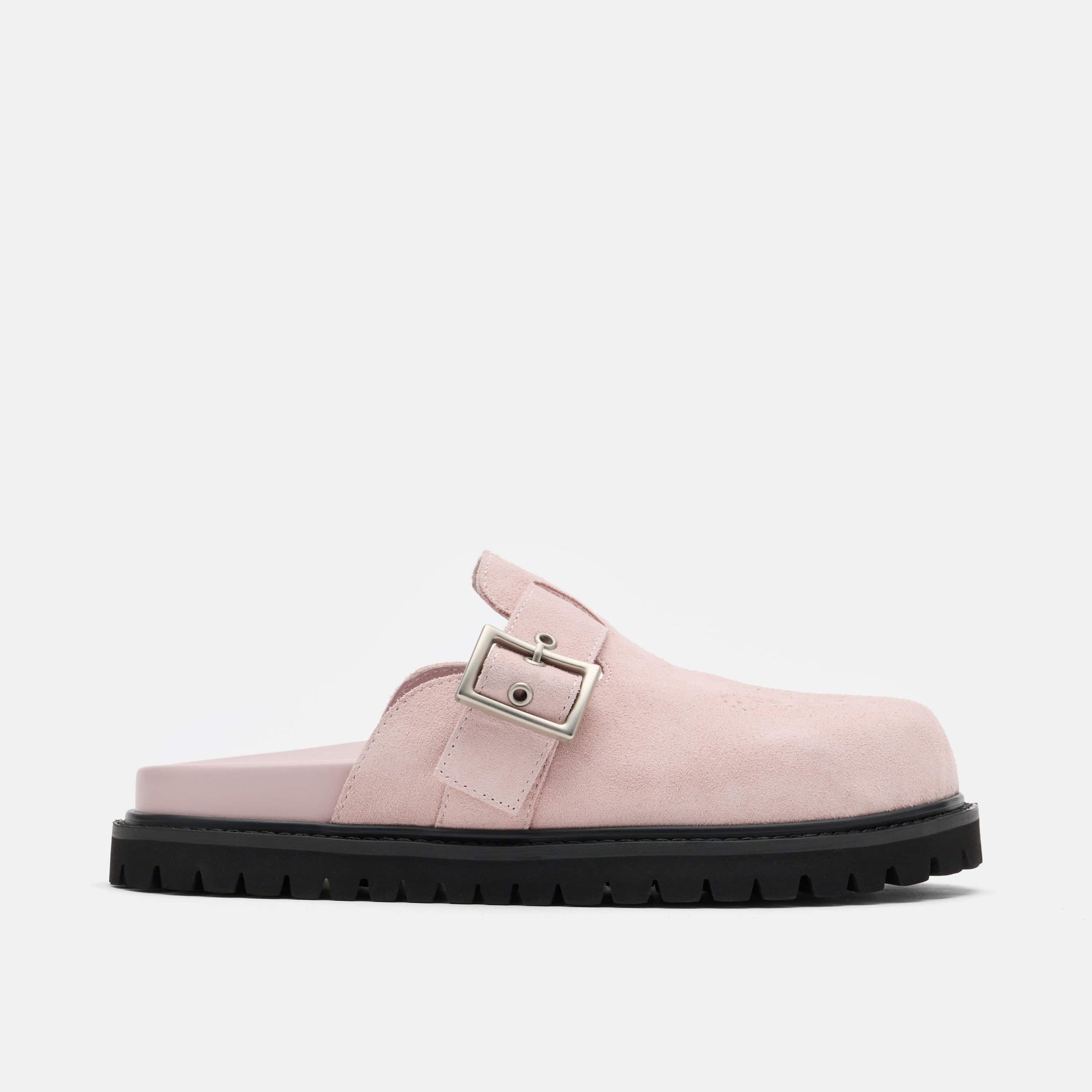 Ms. Shiloh Pink Suede Clogs