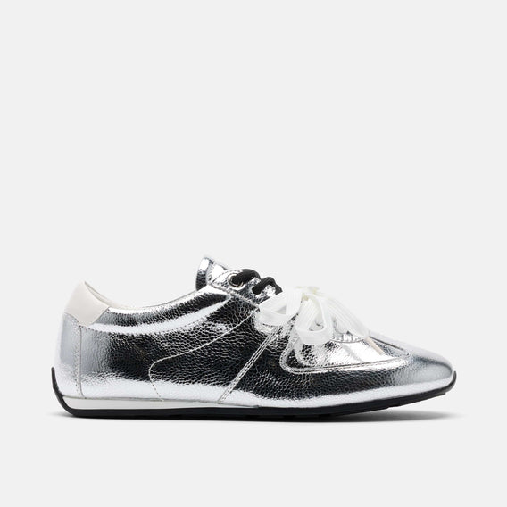 Colette Silver Metallic Leather Sneakers