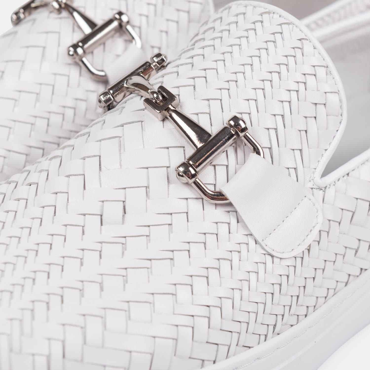 Calum White Leather Penny Loafers - Marc Nolan